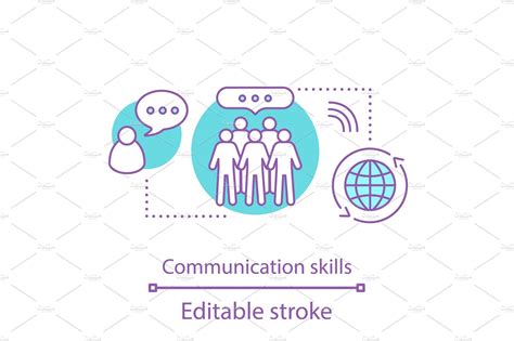 Communication Skills Concept Icon Outline Icons ~ Creative Market