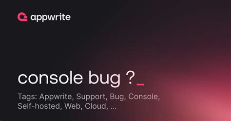 Console Bug Threads Appwrite