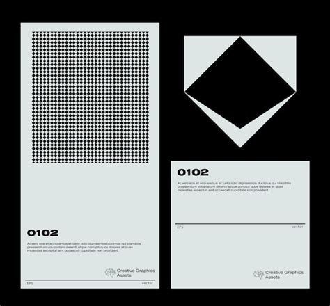 기하학적 모양으로 만든 잔인한 디자인 벡터 포스터 표지 레이아웃의 신현대적 미학 프리미엄 벡터