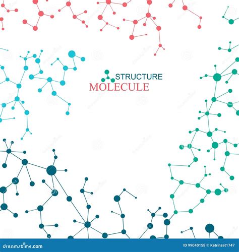 Structure Molecule And Communication Stock Vector Illustration Of