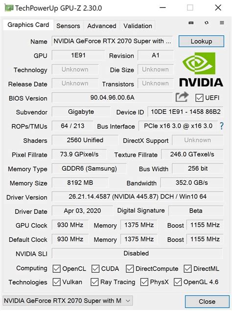 Rtx 2070 Super Gpu Z Hotsell