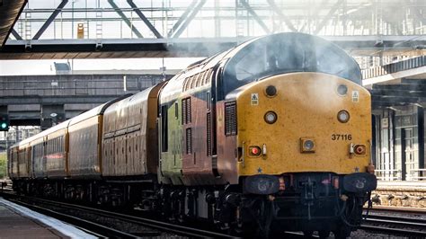 Hd Thrash Class 37 116 Erupting Through Ashford Intl Led By A Dbso