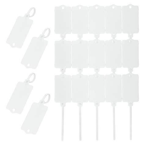 Plastic Tags Blank 100 Pack Blank Plastic Tags With Zip Ties
