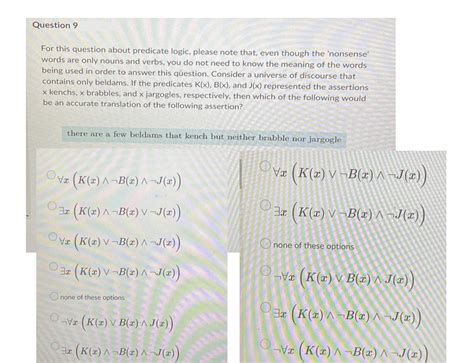 Answered This Question About Predicate Logic Bartleby