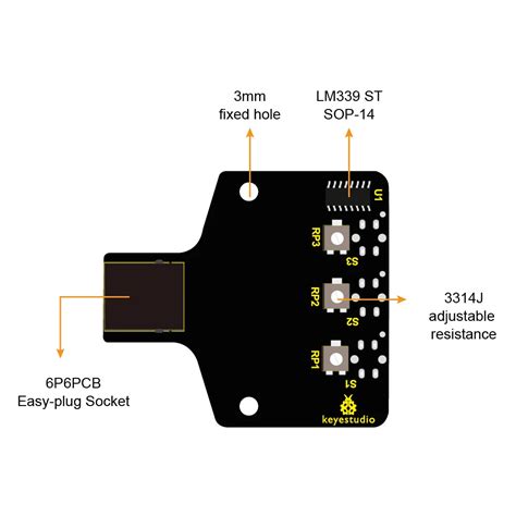 Keyestudio KEYBOT Easy Plug Programmable Robot Way Line Tracking Sensor For Arduino Robot
