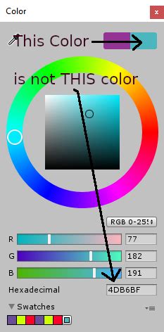Unity Color Picker Is Unacceptably Inacurate Unity Engine Unity Discussions