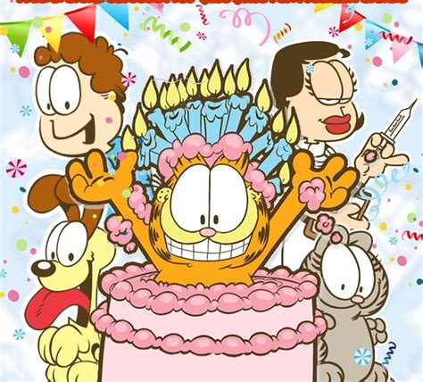 Garfield Eating Cake