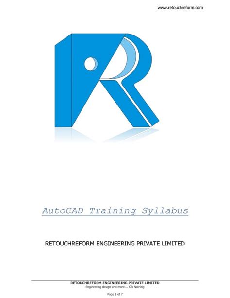 Autocad Training Syllabus Pdf