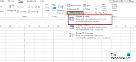 Freeze Pane Not Working In Excel Fix