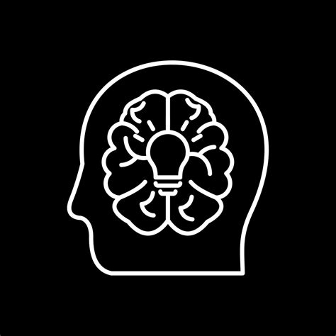 Brain Line Inverted Icon 42835858 Vector Art At Vecteezy