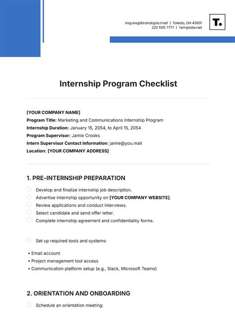 Free Internship Templates To Edit Online