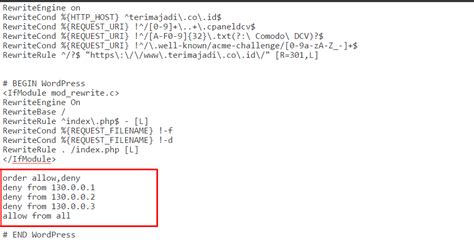 Cara Memblokir Ip Dengan Menggunakan Htaccess