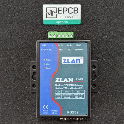 bộ chuyển đổi rs485 modbus rtu sang tcp ip ethernet zlan5143