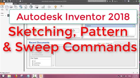 84 Autodesk Inventor Sweep And Pattern Commands Youtube