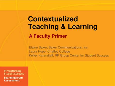 Ppt Enhancing Education Through Contextualized Teaching And Learning