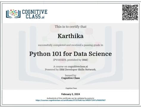 Karthika P On Linkedin Ibm Cognitive Class Ai Succesfully 🎊 Completed And Received Passing