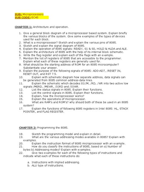 Microprocessor | PDF | Input/Output | Random Access Memory