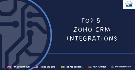 Top 5 Zoho Crm Integrations Crm Masters