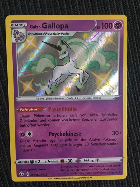 Pokemon Gallopa Shiny Glänzendes Schicks Neu Gemäss Beschreibung In