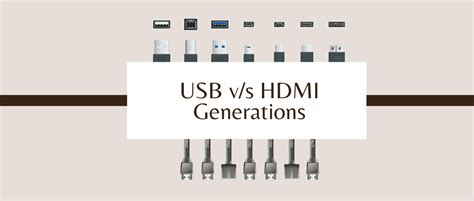 Difference Between USB HDMI Generations
