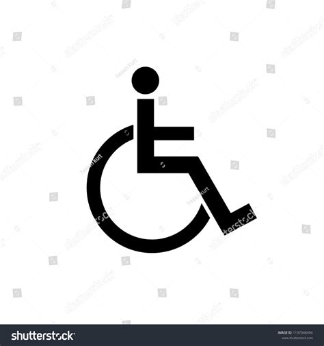 Disability Sign Vector Sing Stock Vector Royalty Free 1137348494