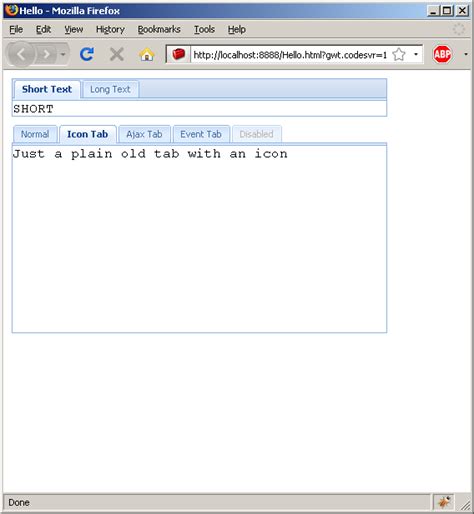 Adding HTML Content To A Tab Panel Ext GWT Tab GWT Java