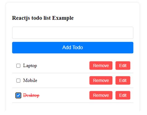 react js todo list example todo app