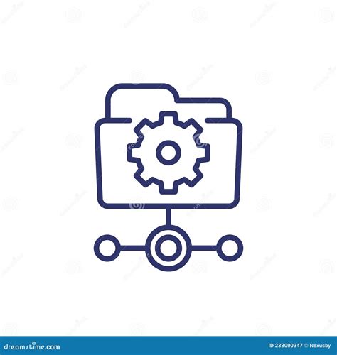 Active Directory Outline Icon Simple Linear Element Illustration