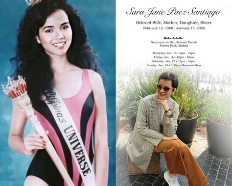 Publiko Sara Jane Paez Passes Away Pageant Aficionados And Fans Are Mourning The Passing Of