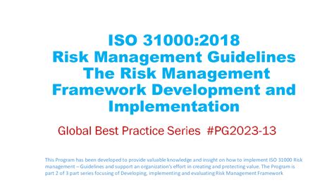 Implementing Iso 31000 Risk Management Framework Ppt Slide Deck