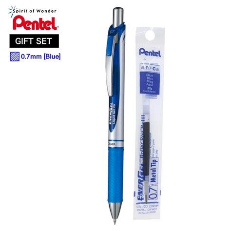 Pentel ปากกาหมึกเจล เพนเทล Energel ไส้ปากกา 0 7mm หมึกสีน้ำเงิน Shopee Thailand