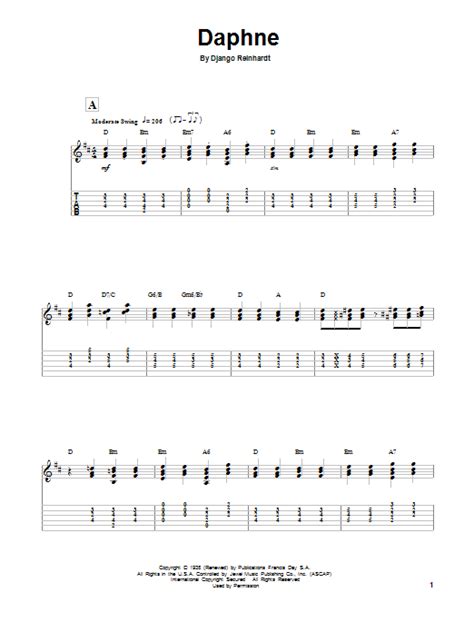 Daphne By Django Reinhardt Guitar Tab Play Along Guitar Instructor