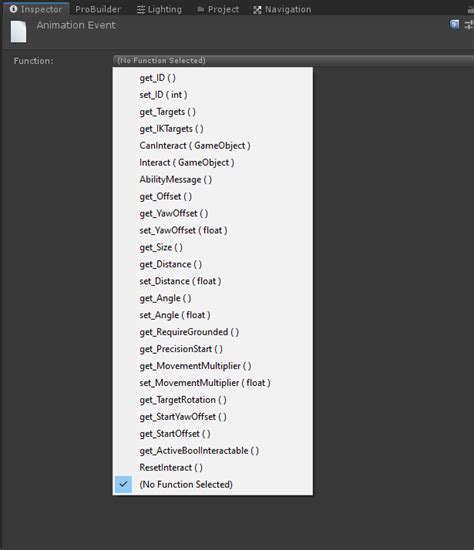 Unity Animation Events Drop Down Vs Parameters Unity Engine Unity Discussions