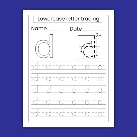 아이들을 위한 알파벳 문자 추적 워크시트 프리미엄 벡터