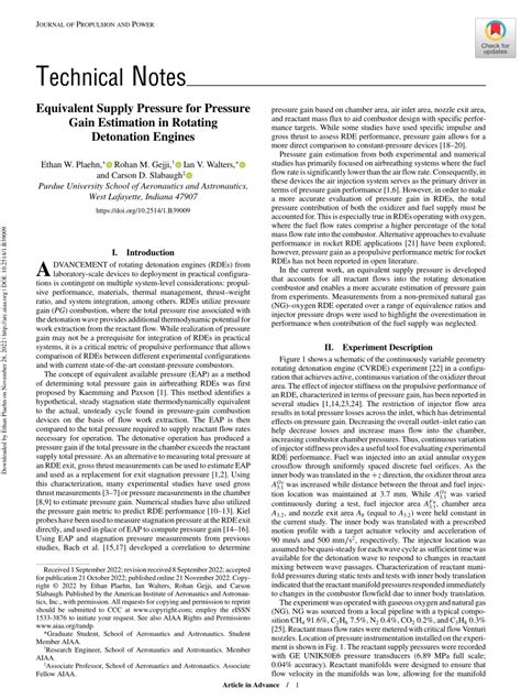 pdf equivalent supply pressure for pressure gain estimation in