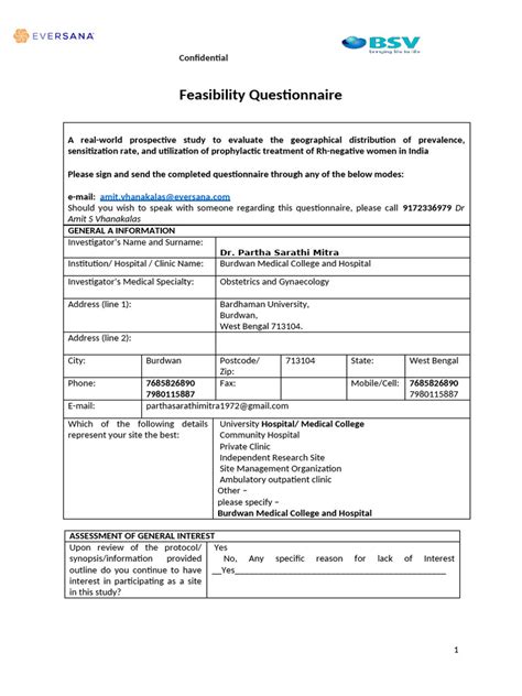 Bsv Rh Negative Study Site Feasibility Questionnaire V1 30