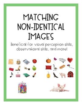 Matching Non Identical Images Visual Perception Observational Skills Etc
