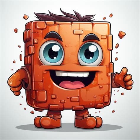 Premium Photo Cute Cartoon Character With White Border For Sticker