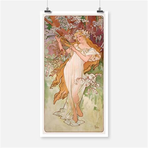 The Seasons Spring Alphonse Mucha Poster Tofujoe