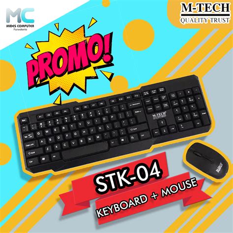 Mouse Dan Keyboard Wireless Combo M TECH STK 04 Lazada Indonesia