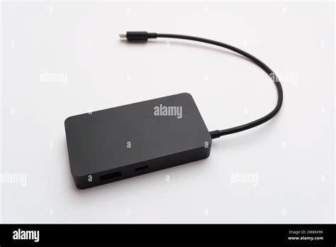 Usb C Hub Isolated On White Background Stock Photo Alamy
