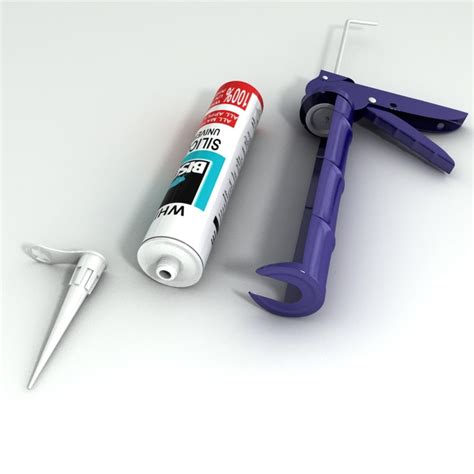3d silicone tube gun model