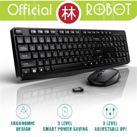 Jual Robot Km3100 Combo Set Optical Mouse And Keyboard Wireless 2 4g Shopee Indonesia