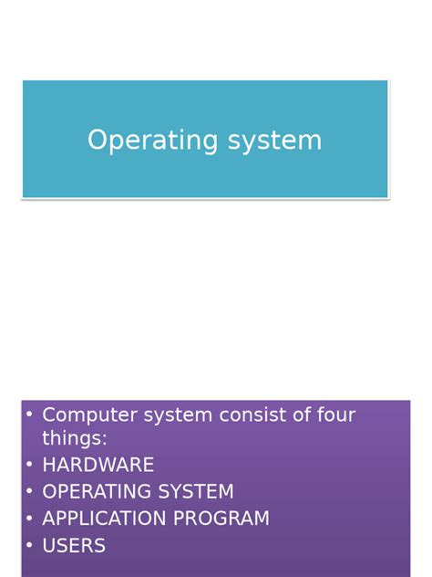 Operating System Pdf