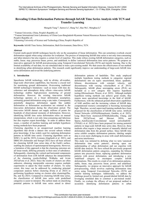 Pdf Revealing Urban Deformation Patterns Through Insar Time Series Analysis With Tcn And