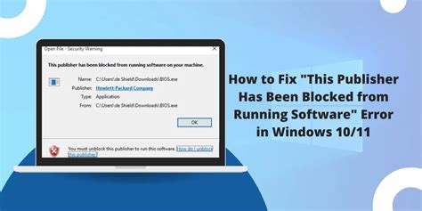 Fix This Publisher Has Been Blocked From Running Software Error In Windows 1011