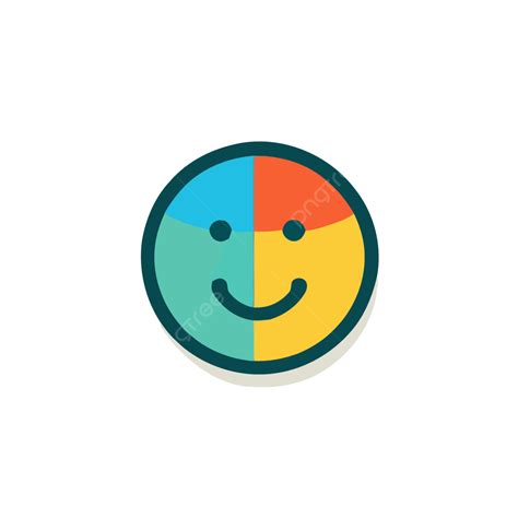 Happy Face Icon With Colors Vector A Simplistic Colorful Icon Of