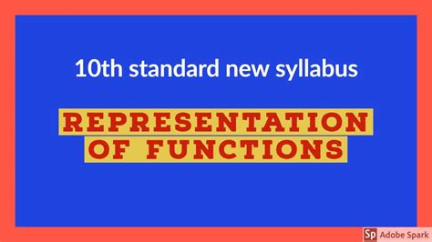 10th Maths New Syllabus Representation Of Functions Unit 1 Youtube
