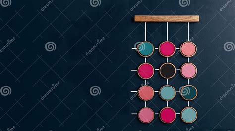 Exploring Creative Concepts Through A Vibrant Color Flowchart Of Ideas And Connections Stock