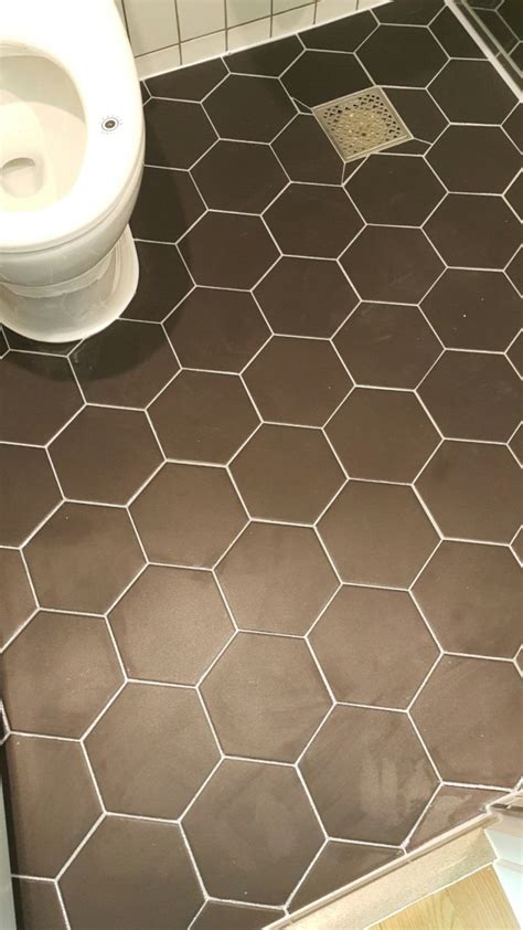 욕실 바닥 타일 줄눈육각타일 회색줄눈 네이버 블로그
